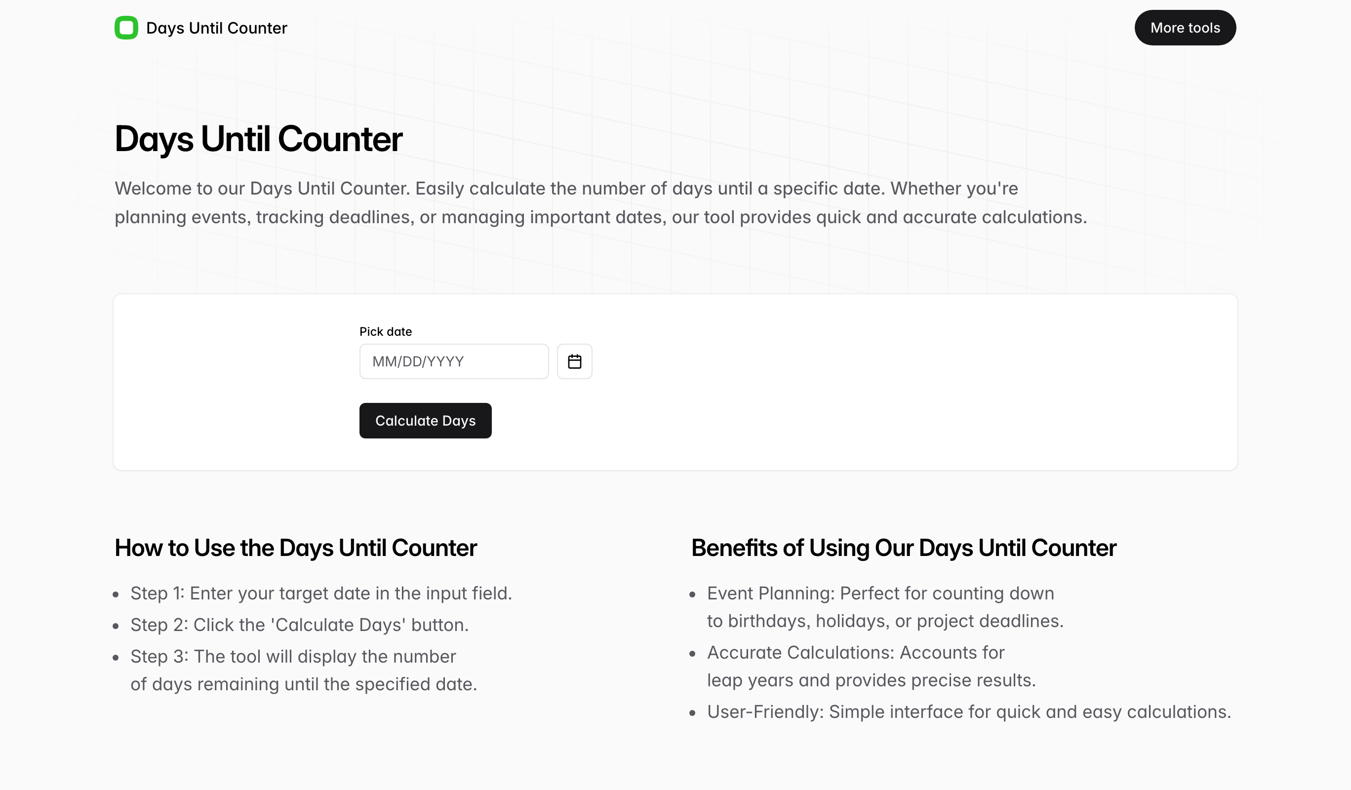 Days Until Counter – Calculate Days Until Any Date